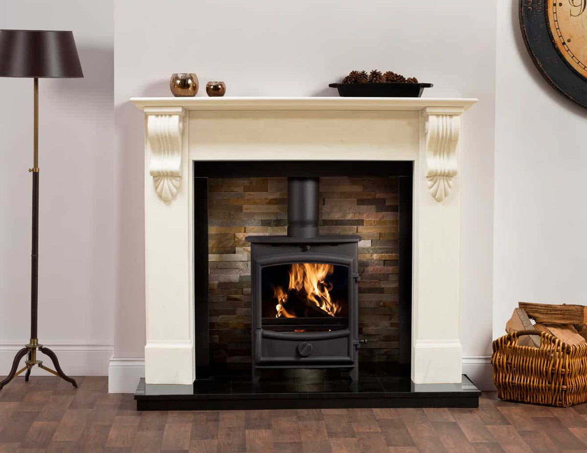 54" Victorian Corbel Ivory Pearl Fireplace — Spratt Fireplaces