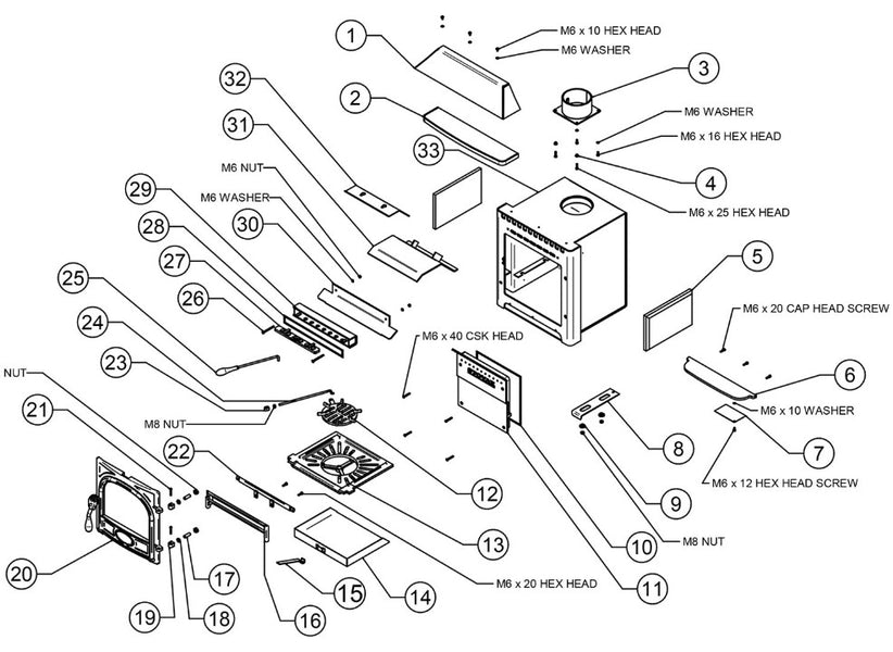 Stockton 7/8 Inset/11/ County Mk1 Side Firebrick (Part No.5) — Spratt ...