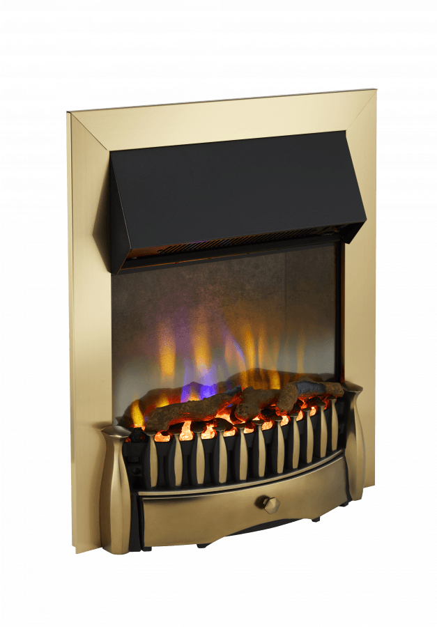Dimplex Breamar Antique Brass 3D Electric Inset Fire — Spratt Fireplaces
