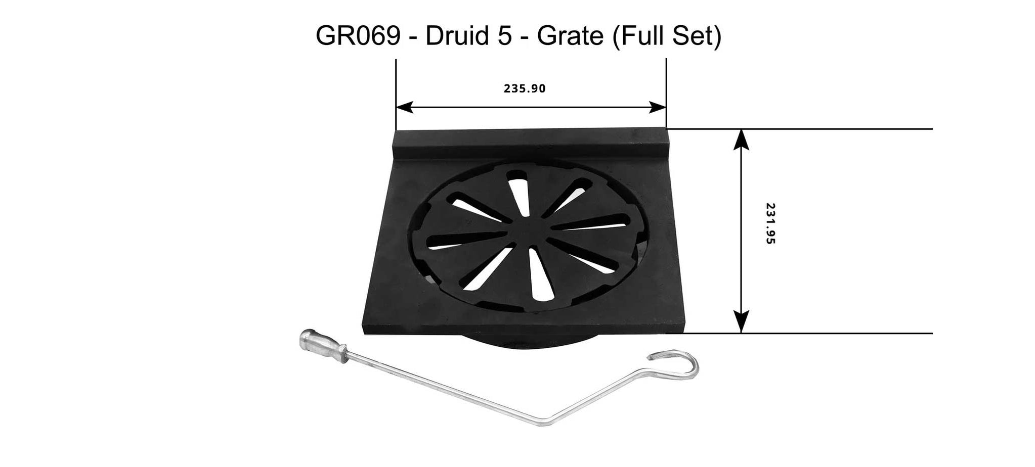 Henley Druid 5kW Freestanding Stove Full Grate Set — Spratt Fireplaces