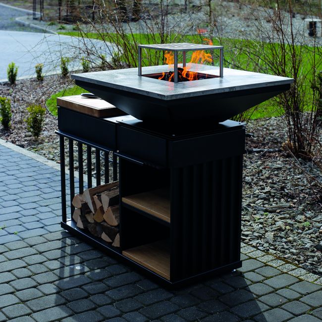 Kratki Quadrum Wood Fired Grill/BBQ and Bench — Spratt Fireplaces