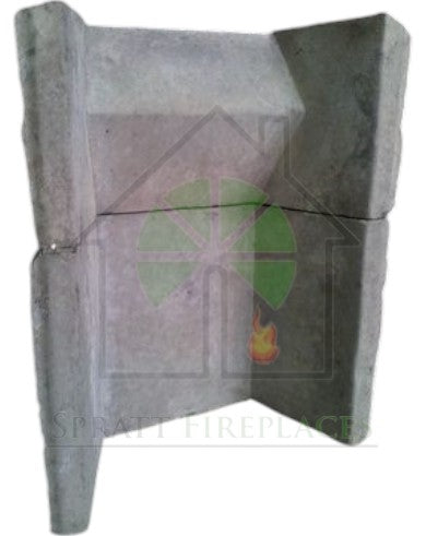 16" Fondu Split Fireback — Spratt Fireplaces