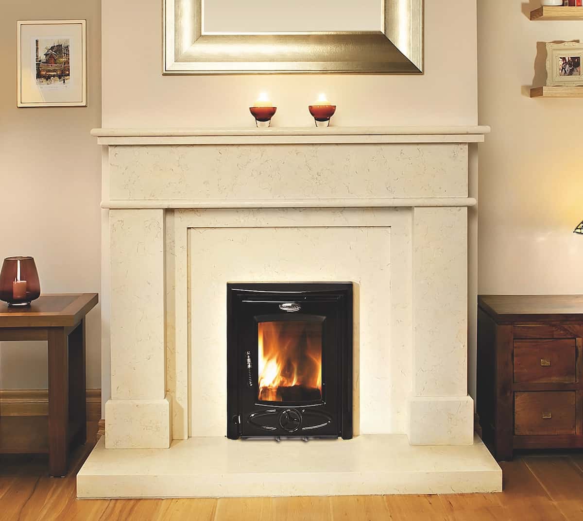 Cara Insert Eco Stove Non-Boiler Black Enamel — Spratt Fireplaces